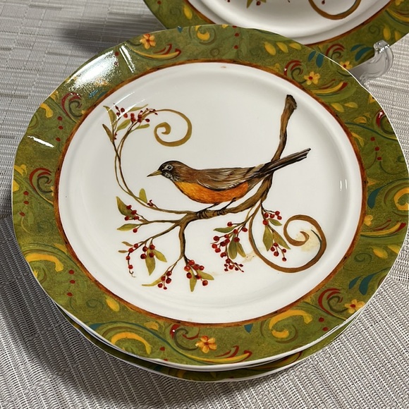 Pier 1 | Dining | Pier Imports Salad Plates American Robin Birds On A ...